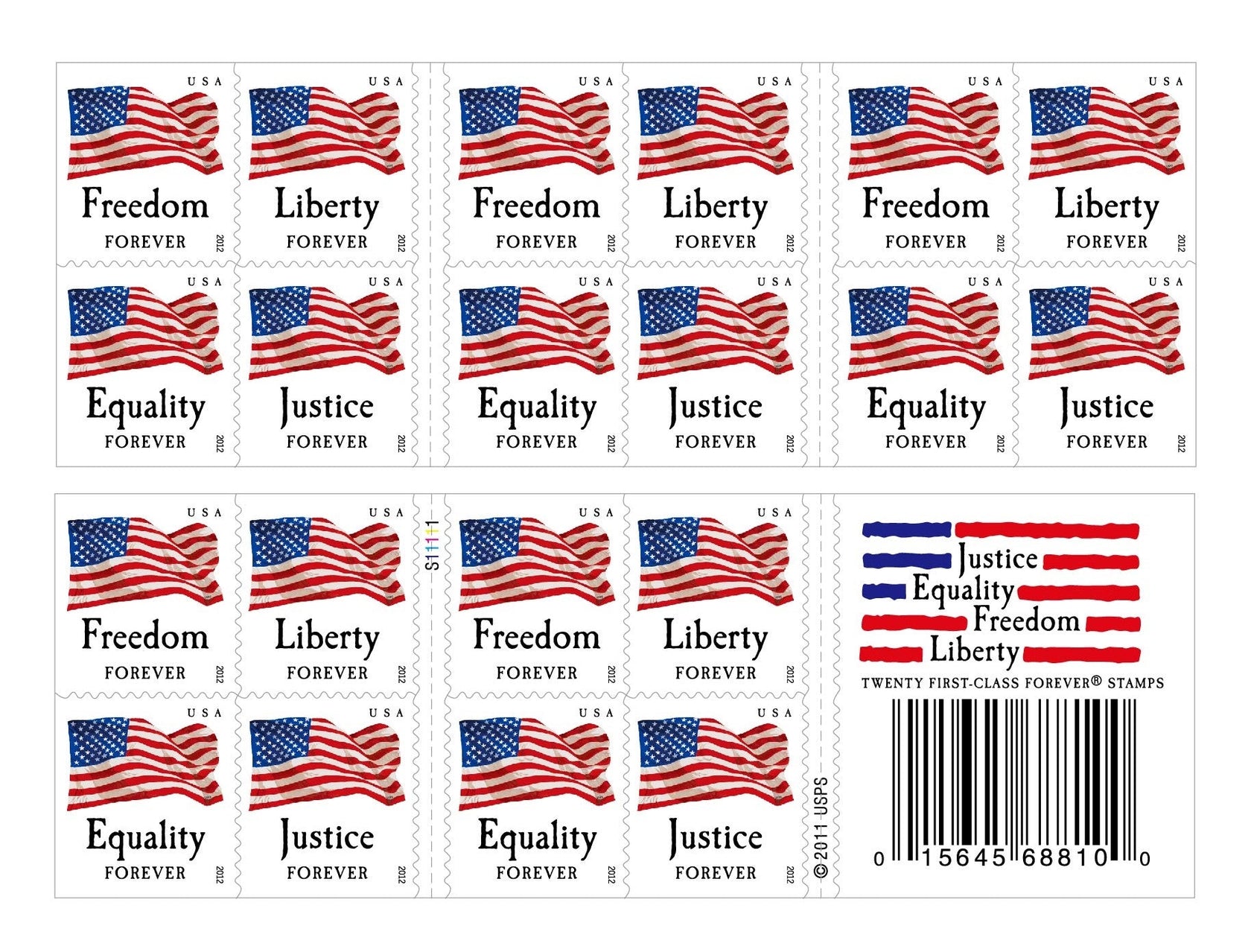USPS US Four Flags Forever Postage Stamps – Mailboxes of Flushing
