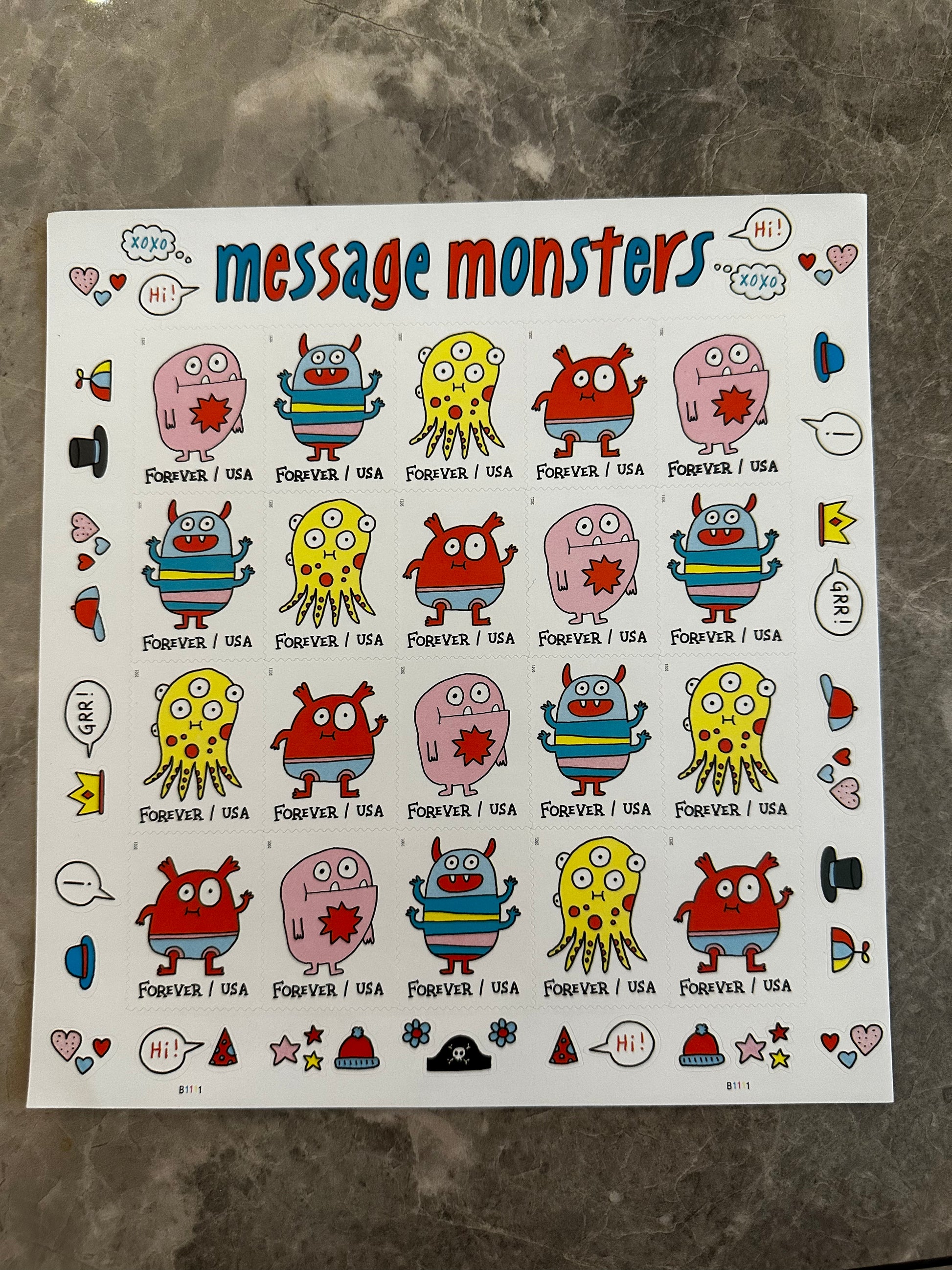 Message Monsters Forever Postage Stamps Ready to Bring a Smile to Your ...